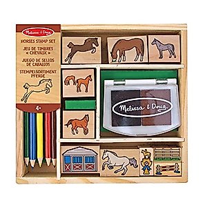 Melissa & Doug 12410 Horses Stamp Set | Arts & Crafts | Stamp Sets & Stencils | 4+ | Gift for Boy or Girl, Multicolor