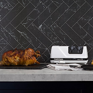 Chef'sChoice FlexHone/Strop Professional Electric-Knife Sharpener, 2-Stage, White