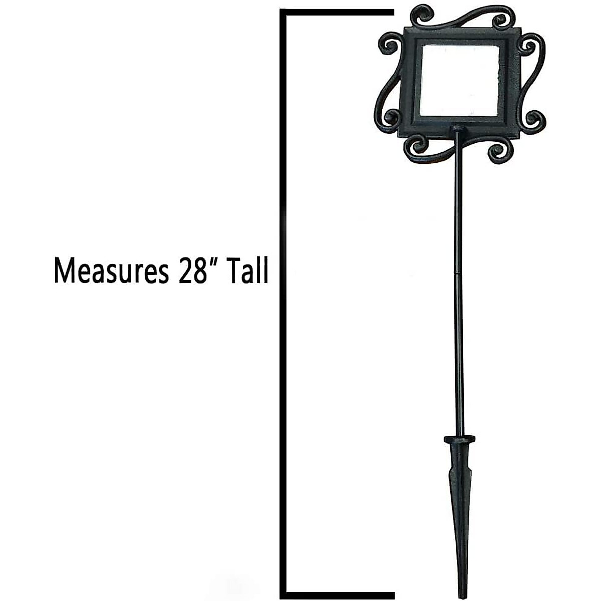 GiftsForYouNow Personalized Paw Prints On Our Hearts Garden Stake 28” by 8.5”, Wrought Iron Stake with Decorated Ceramic Tile, Yard Garden Stake, in Memory of Garden Stake