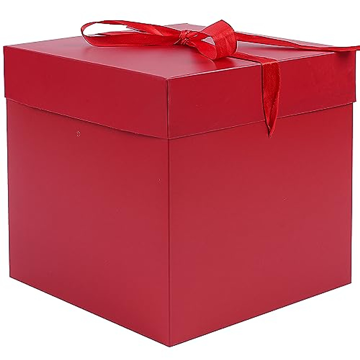 Elephant-package Medium Gift Box with Lids, Ribbon and Paper Filler, for Birthdays, Christmas, Valentine's Day， Present Packing - Collapsible, 8.7", 1 Pack, Red