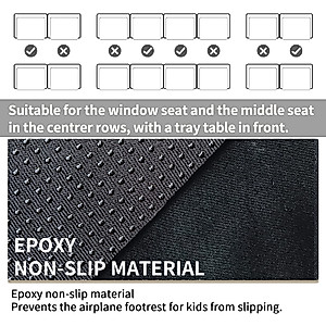 UNARK Airplane Footrest for Kids,Airplane Travel Accessories for Kids,Travel Foot Rest for Airplane Flights,Footrest Airplane Portable,Toddler Airplane Seat Extender for Kids,Airplane Foot Hammock