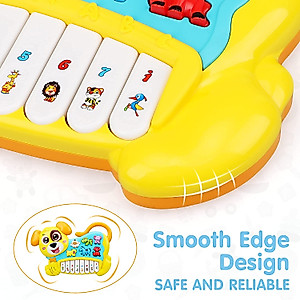 STEAM Life Baby Piano Toys 18 Months Light Up Baby Musical Toys Early Learning Educational Baby Keyboard Infant Toys Baby Dog Piano Boys Girls Toddlers Gifts 18 Months