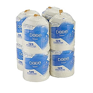 Dixie Basic 12Oz. Light-Weight Disposable Paper Bowls By GP PRO (Georgia-Pacific); White; DBB12W; 1000 Count (125 Bowls Per Pack; 8 Packs Per Case)