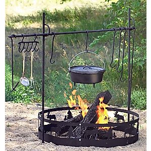Guide Gear Manual Camp Spit for Roasting, BBQ, Grill, Rotisserie and Fire Pit Camping