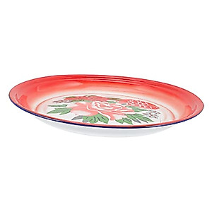 TOGEVAL Enamel Plate Nut Trays Wedding Table Decor Ceramic Tray Wedding Food Platter Snack Serving Platter Chinese New Year Nut Tray Home Storage Plate Chinese Style Dish Plate Enamel Dish