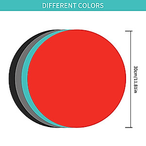 WIOR Silicone Microwave Mat, 4 PCs Round Non-Stick Heat Resistant Baking Mat Set, BPA-Free Multipurpose Turntable Oven Mat Hot Pad Pot Holder for Home Kitchen Restaurant Dining Table Trivet - 12 Inch