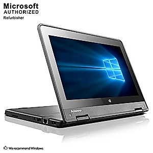 Lenovo Thinkpad Yoga 11e Laptop 11.6inch Touchscreen Convertible Ultrabook PC, Intel Quad Core Processor, 128GB Solid State Drive, 4GB DDR3 RAM, HD Webcam, LED, HDMI, Bluetooth, Windows 10 (Renewed)
