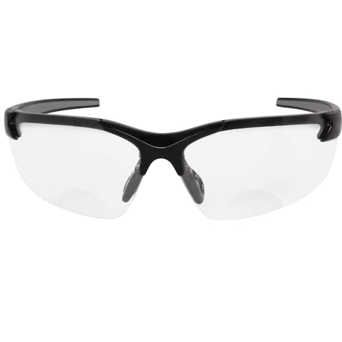 Edge DZ111-1.5-G2 Zorge G2 Wrap-Around Safety Glasses, 1.5 Magnification, Anti-Scratch, Non-Slip, UV 400, Military Grade, ANSI/ISEA & MCEPS, 5.04" Wide, Black Frame / Clear Lens