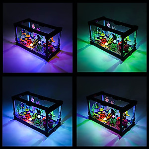 Lighting Kit for 31122 Creator Fish Tank Building Decor, Decoration LED Lights for Lego 31122 Building Blocks Model (Not Include The Lego Set)