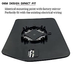 New Passenger Right Side Heated Mirror Replacement for 2004-2014 Ford F150 Mirrors - Side View Heated Convex Mirror Glass with Rear Holder 4L3Z-17K707-DA