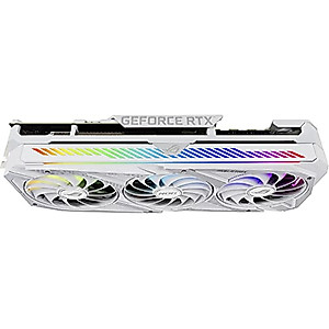 ASUS ROG Strix NVIDIA GeForce RTX 3080 V2 White Edition Gaming Graphics Card (PCIe 4.0, 10GB GDDR6X, LHR, HDMI 2.1, DisplayPort 1.4a, White Color Scheme, Axial-tech Fan Design, 2.9-Slot) (Renewed)
