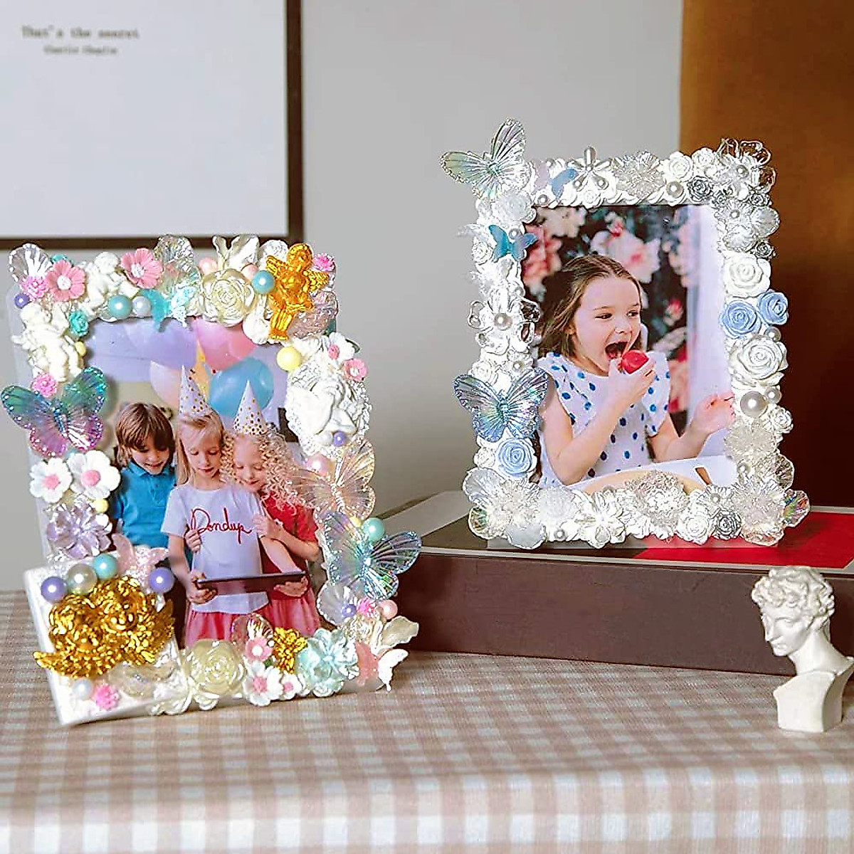 DOUXFUN DIY Picture Frame Craft Kits, Arts and Crafts Activity Kit for Kids Ages 5-12+, Party Games Easter Christmas Birthday Gift for Boys Girls Adult, Pack of 2