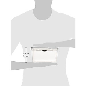 Misco PNC59RT Rectangle Press N Click Food Container, 7.4 Cup, Clear/Grey Trim