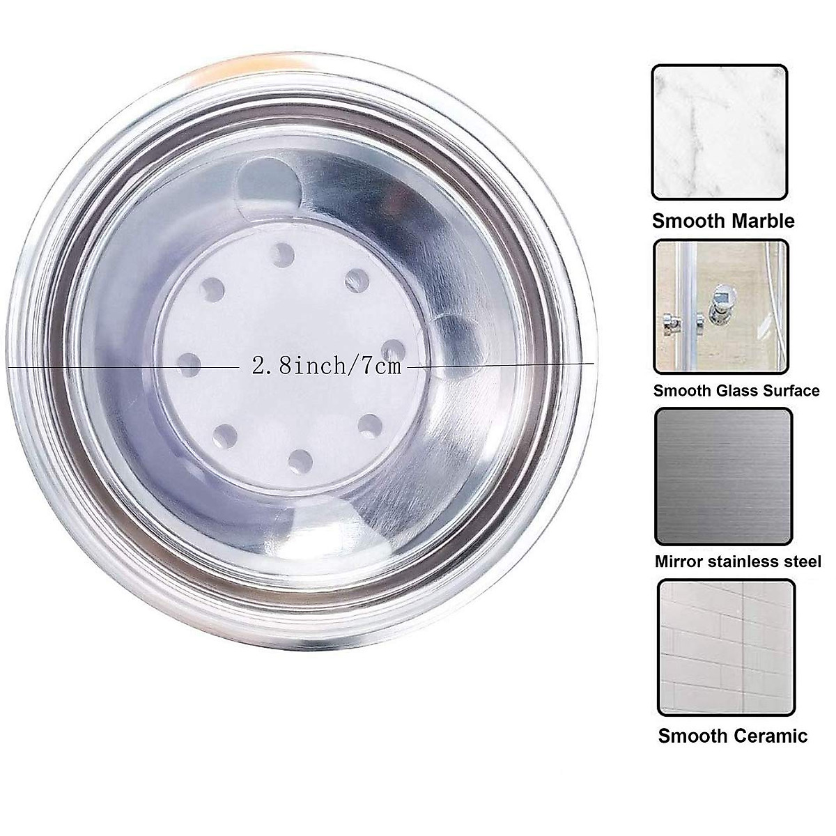 OUO Suction Cup Shower Head Holder Handheld Showerhead Bracket Adjustable Shower Holder, Removable Handheld Showerhead & Wall Mounted Suction Bracket