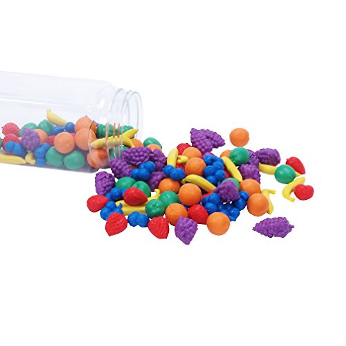 Edx Education Fruit Counters - Set of 108 - Early Math Manipulative for Kids - Teach Beginner Addition and Subtraction - Build Counting, Sorting and Language Skills