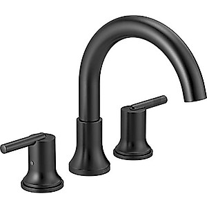 Delta Faucet Trinsic Matte Black Roman Tub Faucet, Matte Black Tub Faucet, Roman Bathtub Faucet, Roman Tub Faucet Black, Matte Black T2759-BL (Valve Not Included)