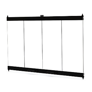 Fireplace Glass Door Set for Heatilator Fireplace Model# E36, E-36I, EC36, EC-36I, EL36, BC36R, BC36C (Black Finish)