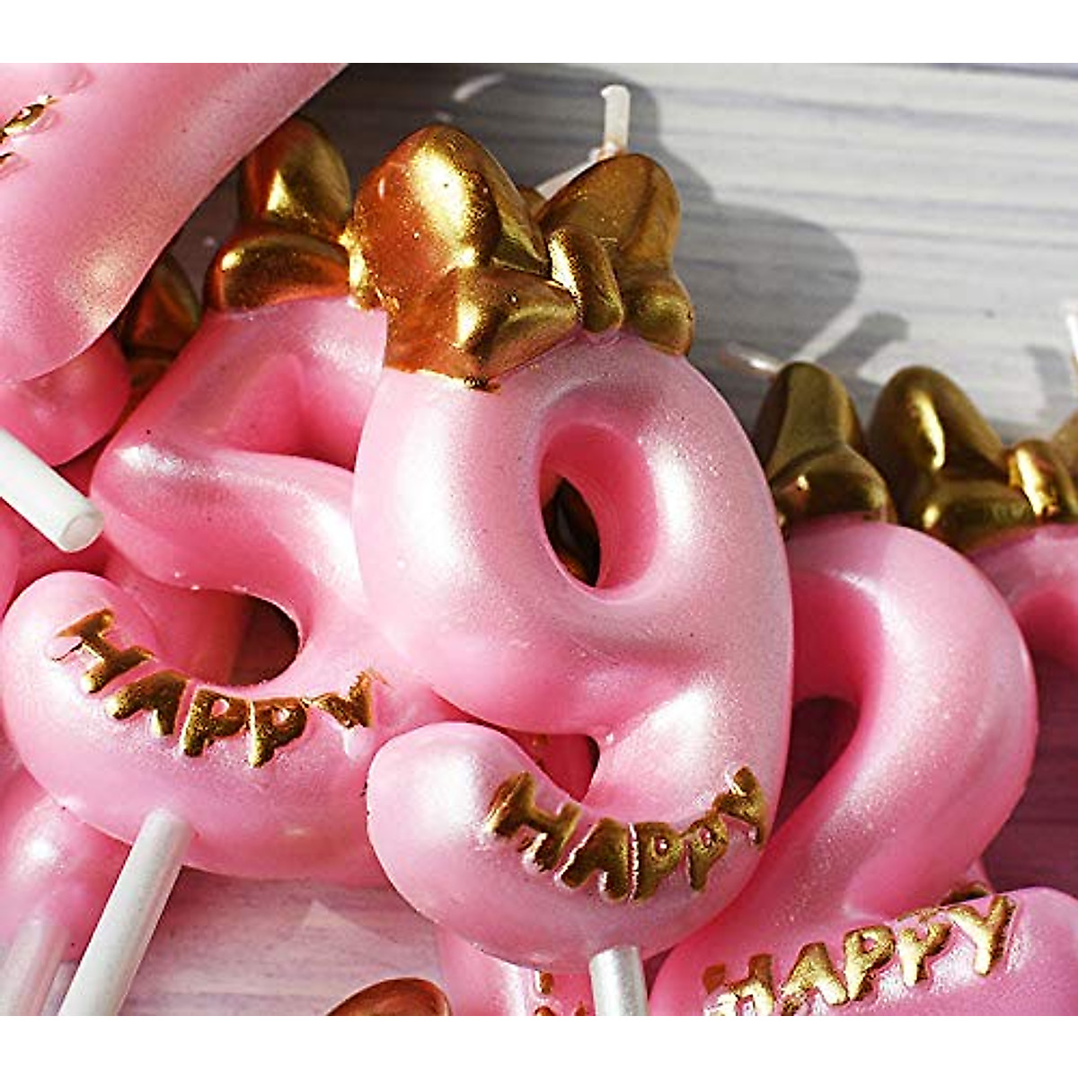 Gold 1 Candle Birthday Girl,Golden First 1st Birthday Candle Girl for Cake Topper, Number 1 Cake Topper Gold, 1th Birthday Party for First 1 Year Old Cake Candle (Number 1)