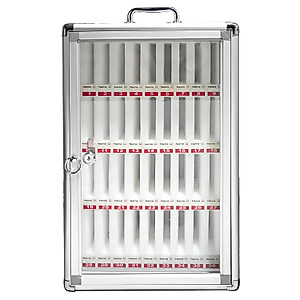 AiMaKoDo Phone Lock Box, Cell Phone Cabinet,36 Slot Aluminum Alloy Pocket Mobile Phone Safe Storage Cabinet, with Lock, Wall Mounted, Portable for Classroom, Office, Gym (36 Slot)