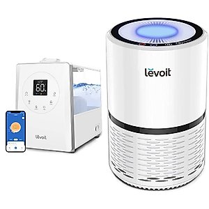 LEVOIT LV600S Smart Warm and Cool Mist Humidifiers for Home Bedroom Large Room & Air Purifiers for Home, HEPA Filter for Smoke, Dust and Pollen in Bedroom, Ozone Free