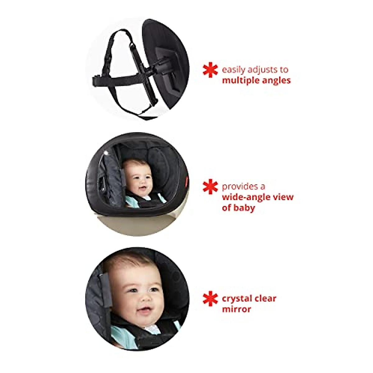 Skip Hop Baby Car Mirror, Style Driven, Black