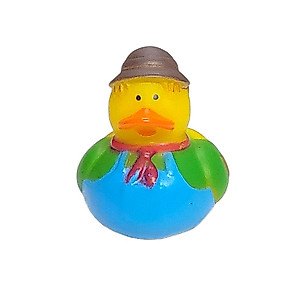 Cool Holiday Fall Autum Thanksgiving Rubber Ducks (2") Standard Size. (12 Pack) Cute Duck Bath Tub Pool Toys. (Scarecrow Rubber Ducks)