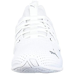 PUMA Mens Axelion Cross Trainer, PERF PUMA Mens White-PUMA Mens Silver, 9.5