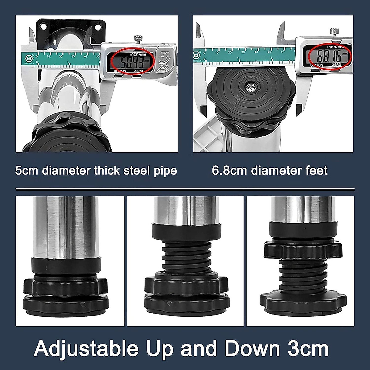 TAHNYC Washing Machine Stand, Multifunctional Adjustable Furniture Carrier, Stainless Steel heightened Universal Stand for Dryer Washing and Refrigerator, 4 ft