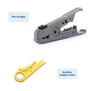 Cable Matters 7-in-1 Network Tool Kit with RJ45 Ethernet Crimping Tool, Punch Down Tool, Punch Down Stand, Cable Tester, RJ45 Connectors, RJ45 Boots, and Wire Strippers - Carrying Case Included