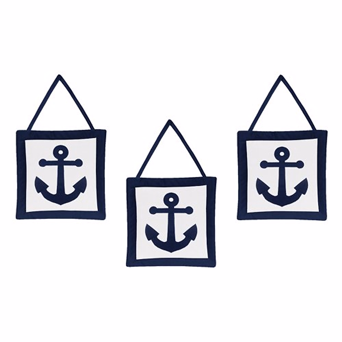 Sweet Jojo Designs Anchors Away Nautical Navy and White Boys Baby Bedding 11 Piece Crib Set