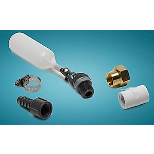 Little Giant AFV-GH Auto Fill Valve / Pump Up Valve, for Ponds, Fountains, Water Features, Aquariums or Reservoirs, White/Black, 566286