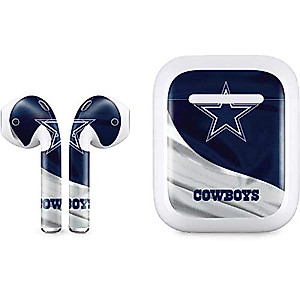 Skinit Decal Audio Skin Compatible with Apple AirPods with Lightning Charging Case - Officially Licensed NFL Dallas Cowboys Design