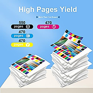 202XL Remanufactured for Epson 202 XL T202XL Ink Cartridge for Expression Home XP-5100 Workforce WF-2860 Printer (2 Black, 1 Cyan, 1 Magenta, 1 Yellow)