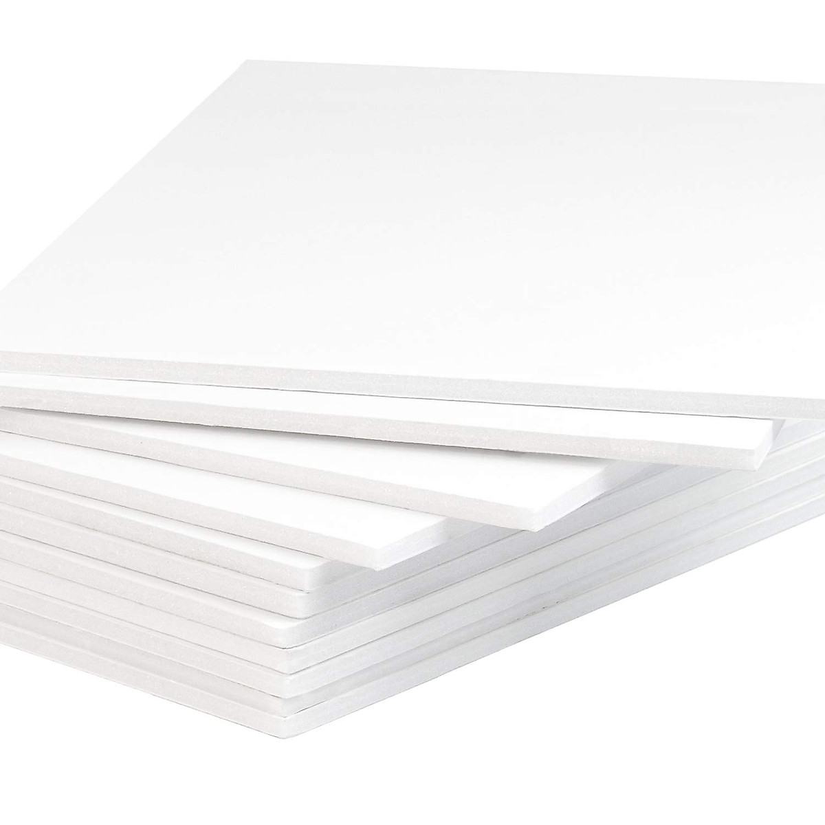 MBC MAT BOARD CENTER, Pack of 10 1/8" White Foam Core Boards (12x16, White)