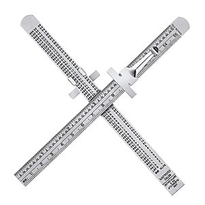 2 Pieces 6 Inch 15 cm Pocket Ruler Flexible Precision Stainless Steel Ruler with Detachable Clips Stainless Steel Pocket Clip Scale Gauge Ruler Metric British System