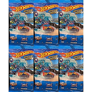 Hot Wheels Mystery Models 2018 Series 3 with Car and Sticker (Pack of 6)