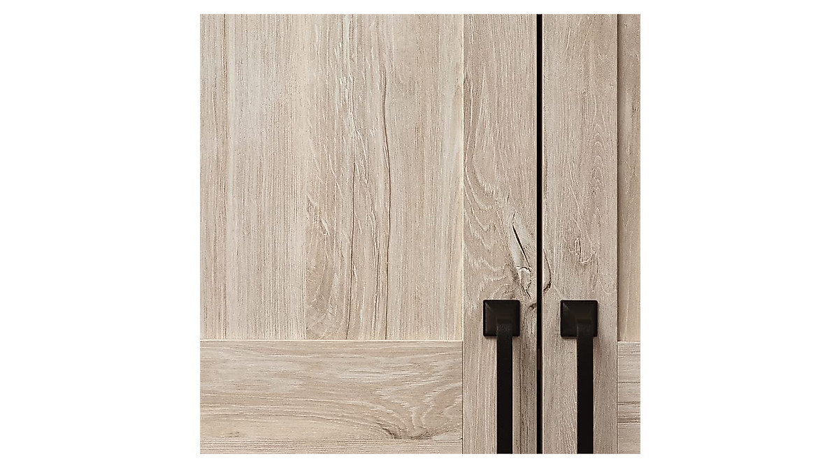 Sauder 2-Door Storage Cabinet in Chalk Oak Finish