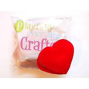 Playfully Ever After 3 Inch 28pc Felt Hearts (Red)