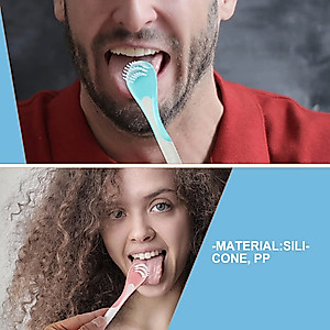 GLEAVI 3pcs Tongue Cleaning Brush Pro Tools Multifunctional Cleaning Brush Cleaning Scraper Tongue Brush Tounge Scraper Tongue Scraper Brush Portable Tongue Cleaners Tongue Clean Brush Pp