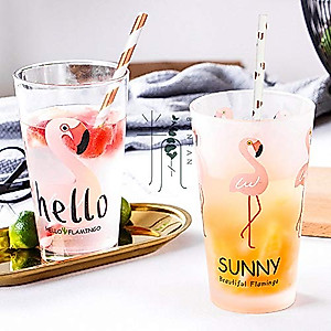 ALINK Biodegradable Rose Gold Paper Straws Bulk, Pack of 100 Metallic Foil Striped/Wave/Heart Straws for Birthday, Wedding, Bridal/Baby Shower, Christmas Decorations and Party Supplies