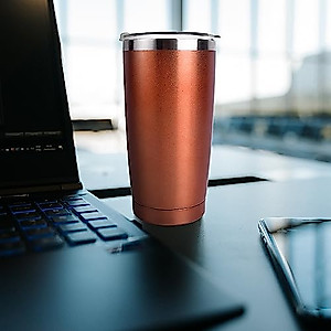 SOLLASY Coffee Tumbler 20 oz Tumbler Travel Mug Insulated Stainless Steel Vacuum Tumbler with Lid Water Glasses Cups for Tea Gifts Hot and Cold Iced Beverages Durable Leak-proof Rose