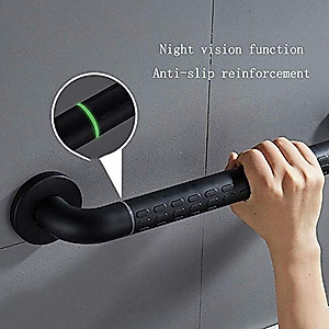 XHALERY Safety Support Handle,Bathroom Grab Bar Rail for Pregnant Women, Children,The Elderly,Shower Safety Handle Anti-Slip Grip,Bathtub,Toilet, Kitchen,Stairway Handrail (Color : Black,