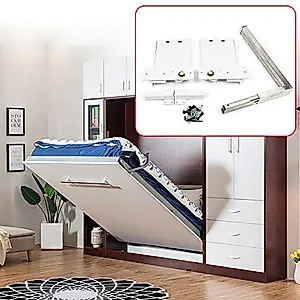 DNYSYSJ Murphy Wall Bed Springs Mechanism Hardware Kit, Heavy Duty Horizontal Mounting Bed Support Hardware DIY Kit Large/Medium Single Side Load 108KG (Medium Size Bed)