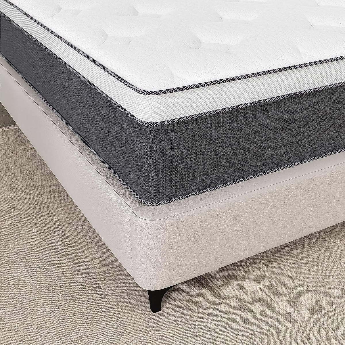 Hohamn Full Size Mattress, Gel Memory Foam Hybrid Mattress in a Box, Individual Pocket Springs, Supportive & Pressure Relief, Good Springback, Breathable Full Mattresses