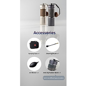 1Zpresso K-Ultra Manual Coffee Grinder Iron Gray with Assembly Consistency Grind Stainless Steel Conical Burr, Foldable Handle, Numerical External Adjustable Setting, All-Round Grinder