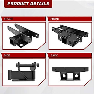 BUNKER INDUST Hitch Receiver Fit for Jeep Wrangler JL 2018-2022 / JLU 2 Door & 4 Door, 2" Inch Towing Trailer Rear Receiver Hitch