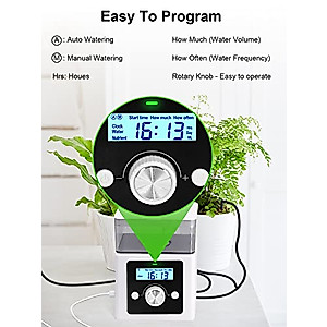 Automatic Watering System for Potted Plants,Indoor Watering System for Plants,Automatic Plant Waterer Indoor for Water and Nutrient Solution,with Programmable Timer, Real Time Clock