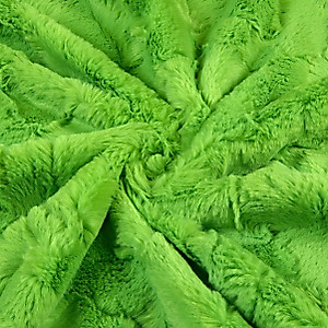 Shannon Minky Luxe Cuddle Hide Lime, Fabric by the Yard