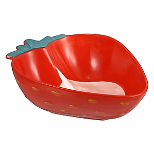 BESPORTBLE Mixing Bowls Ceramic Bowls Fruit Bowl Decorative Strawberry Shaped Bowl Serving Dish Bowl Appetizer Dessert Candy Bowl Baking Bowl for Pasta Salad Cereal Soup Glass Cereal Bowls