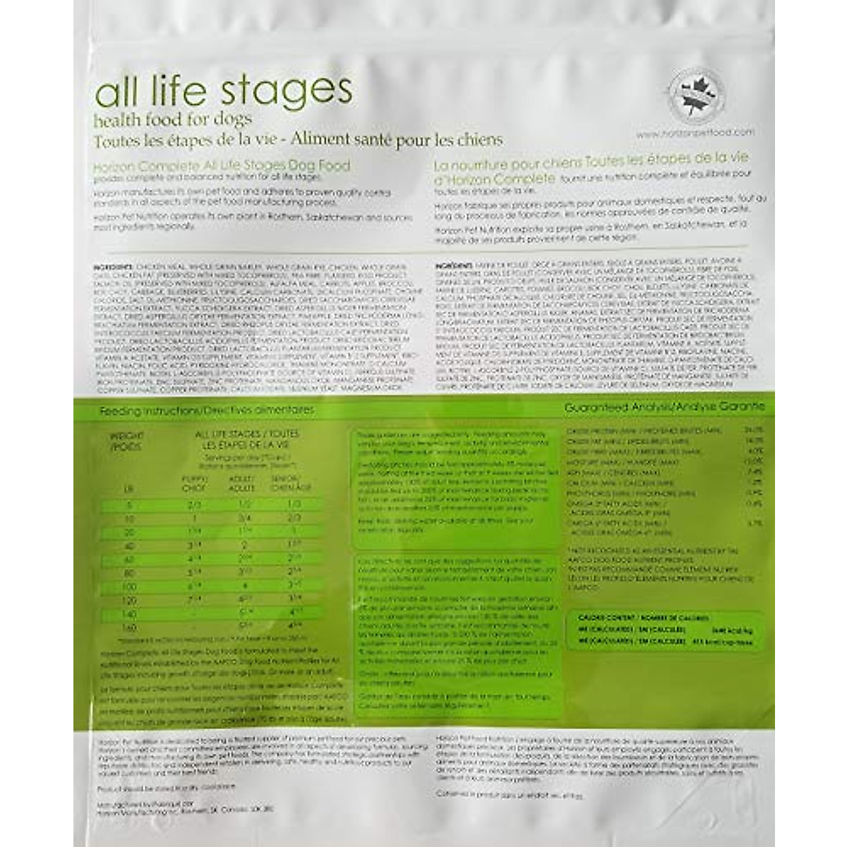 HORIZON PET NUTRITION Complete Whole Grain, Non GMO, Meat Dense All Life Stage Dry Dog Food, 8 8 lb Bag, (CA4)